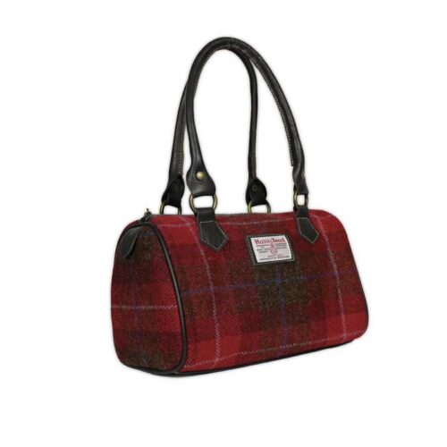Harris Tweed Islay Barrel Bag Red Check – Harris Tweed Shop