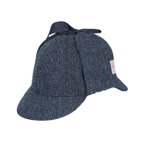 Harris Tweed Deerstalker Hat Watson Midnight Blue – Harris Tweed Shop