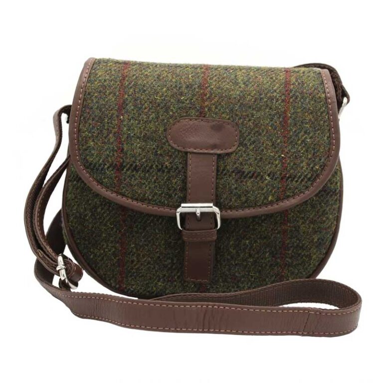 Harris Tweed Rowan Saddle Bag Green Check – Harris Tweed Shop